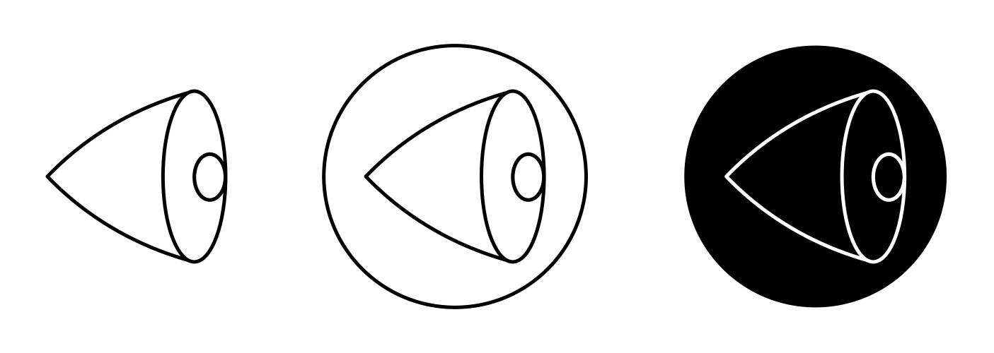 Eye side icon Royalty Free Vector Image - VectorStock