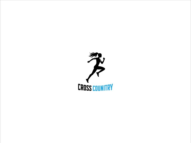Cross country logo Royalty Free Vector Image - VectorStock