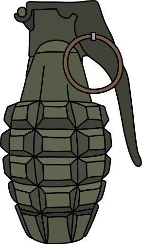 Hand grenade Royalty Free Vector Image - VectorStock