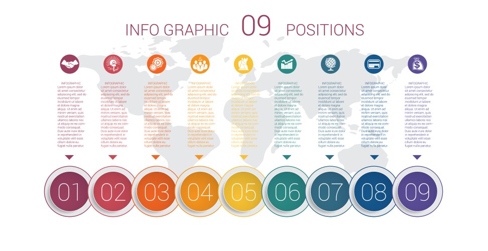 Diagram info graphics template 3 positions Vector Image