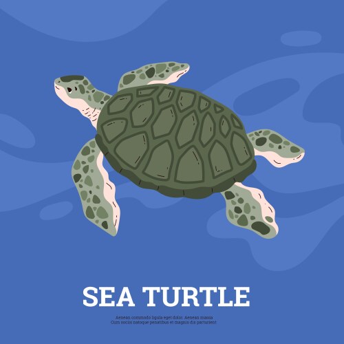 A floating spotted sea Royalty Free Vector Image