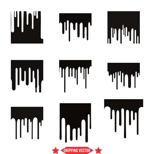 Visual fluidity sleek dripping silhouette Vector Image