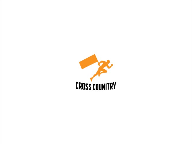 Cross country logo Royalty Free Vector Image - VectorStock