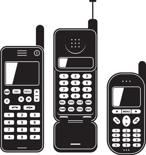 Phone Black and White Vector Images (over 120,000)