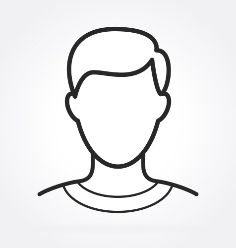 Male figure from behind Royalty Free Vector Image