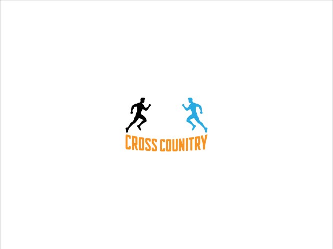Cross country logo Royalty Free Vector Image - VectorStock