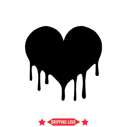 Dreamy delight dripping love silhouettes treasury Vector Image