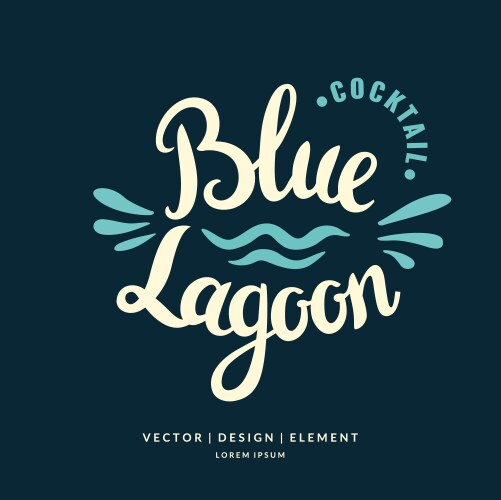 Modern hand drawn lettering label for alcohol Vector Image