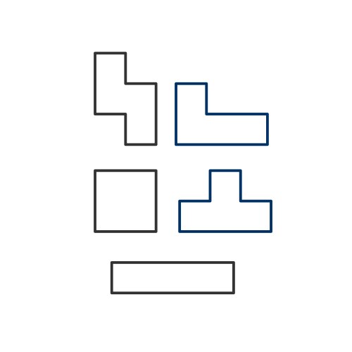 Tetris pieces Royalty Free Vector Image - VectorStock