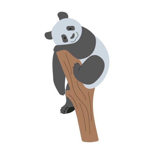 Panda single 7 Royalty Free Vector Image - VectorStock