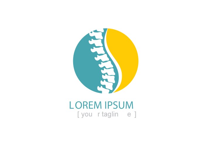 Back pain treatment logo icon Royalty Free Vector Image