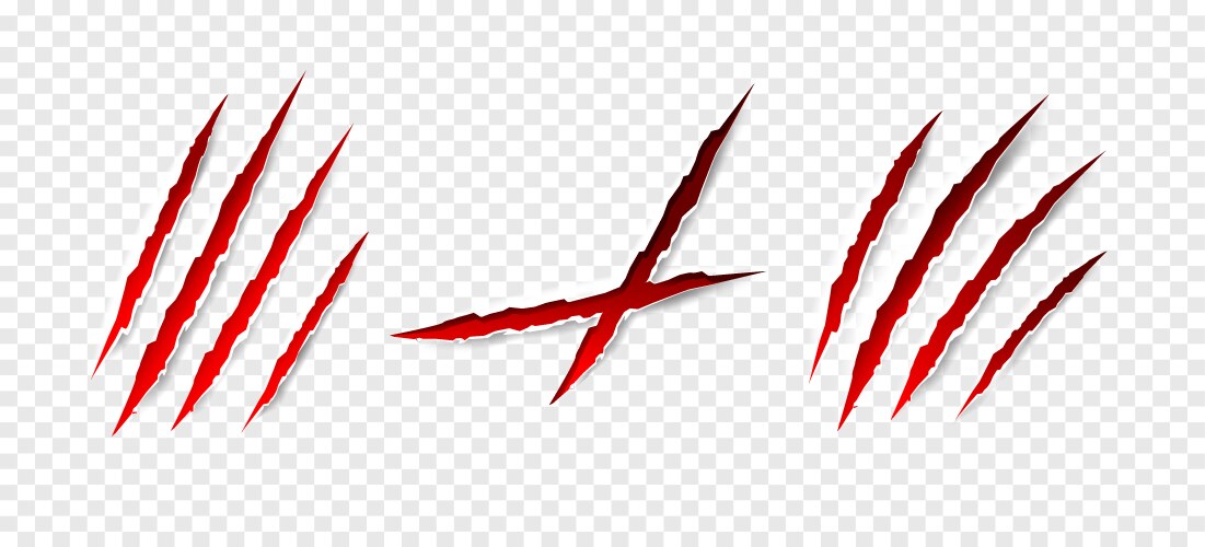 Claws scratches - isolated Royalty Free Vector Image