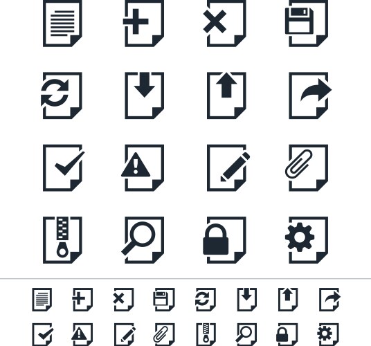 Document office icons Royalty Free Vector Image