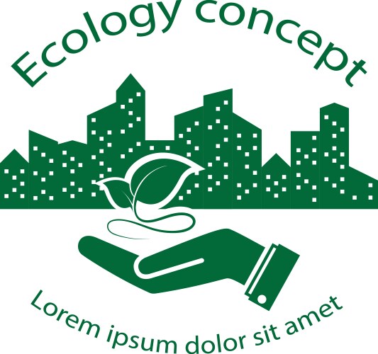 Eco town logo icon design Royalty Free Vector Image