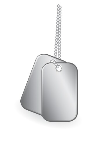 Silver identity tag Royalty Free Vector Image - VectorStock