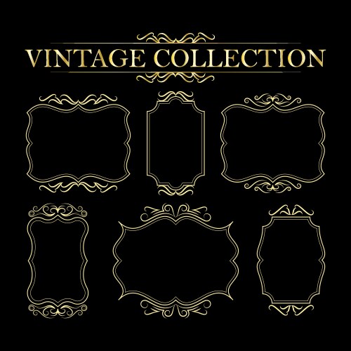 Vintage sign frames old decorative frame design Vector Image