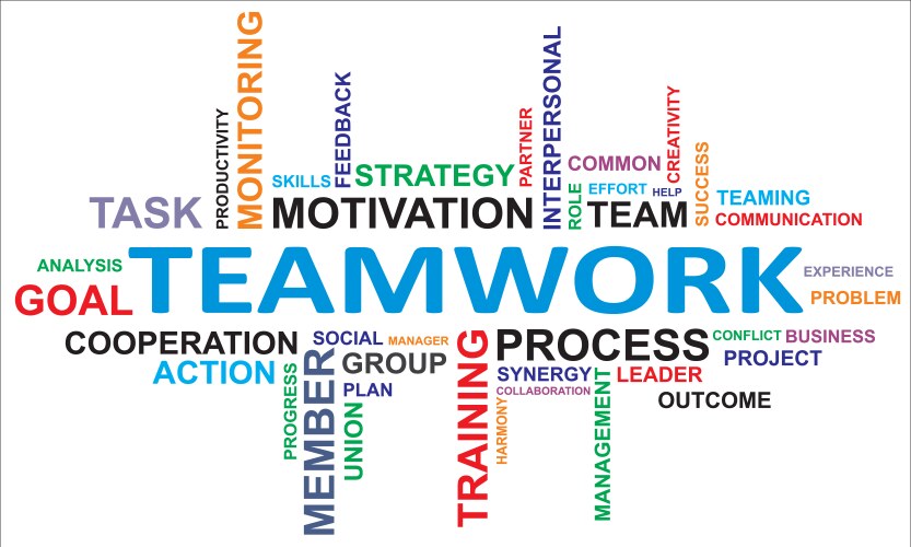 Teamwork infographic cloud design template Vector Image