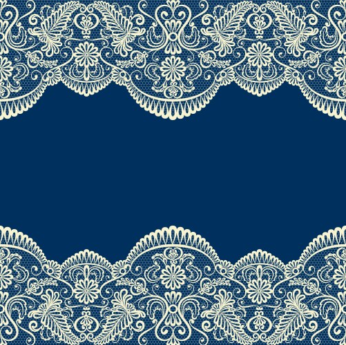Vintage card with lace and pearl frame Royalty Free Vector