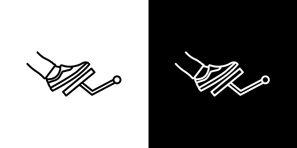 Car pedal icon set on white background Royalty Free Vector