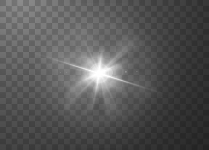 Sunlight glare effect on a transparent background Vector Image