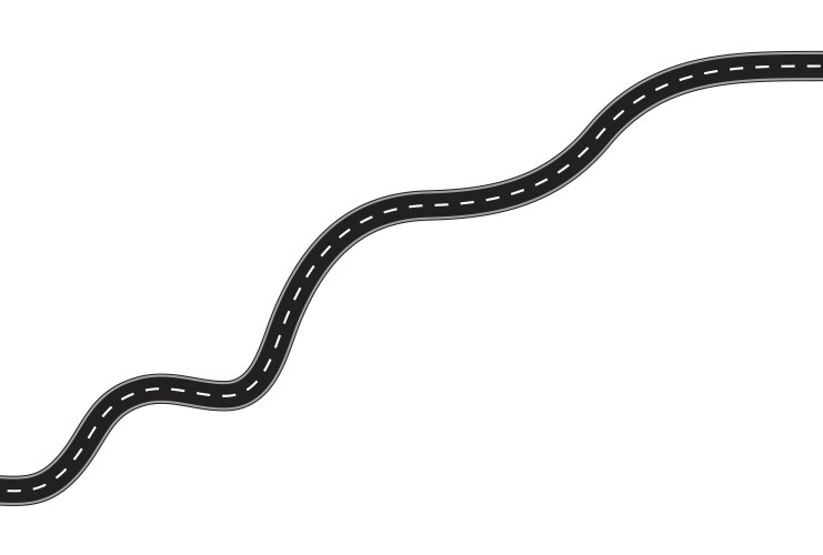 Winding road line Royalty Free Vector Image - VectorStock
