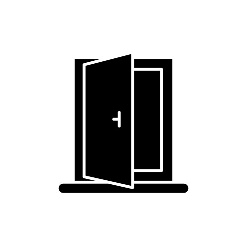 Door handle icon set knob lock latch symbol Vector Image