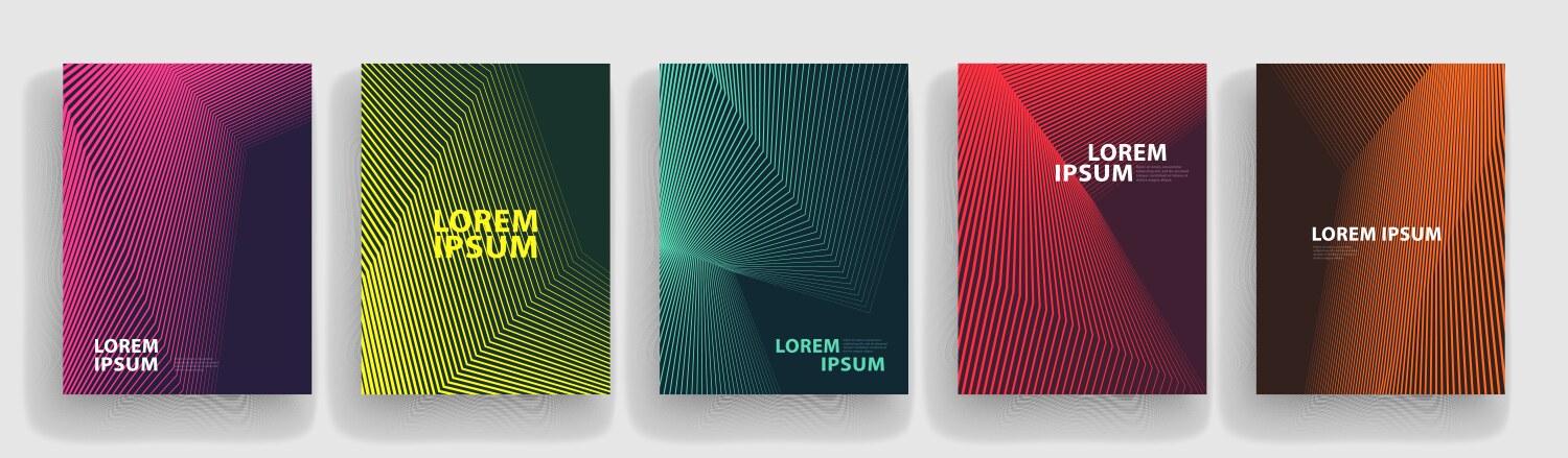 Simple modern covers template design set Vector Image