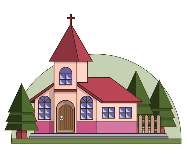 A church Royalty Free Vector Image - VectorStock