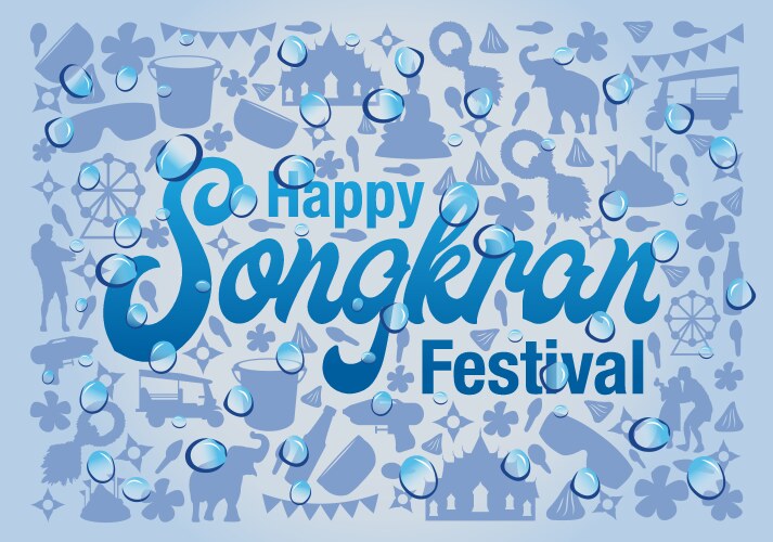 Festival Songkran Card Vector Images (over 530)