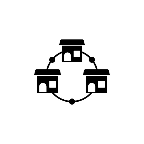 Franchise icon setretail shop branches symbol Vector Image