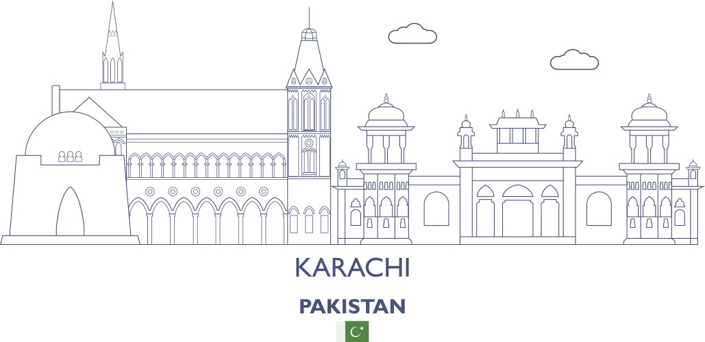 Islamabad city skyline Royalty Free Vector Image