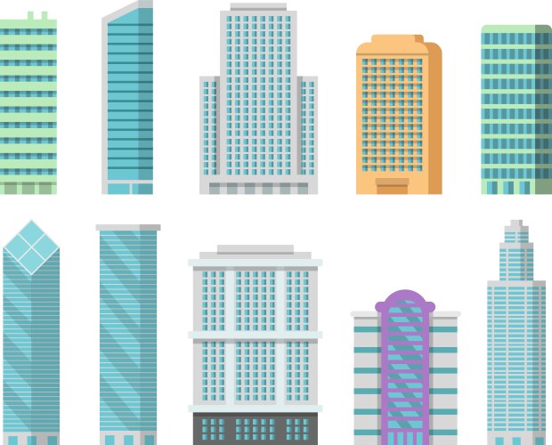 Office building exterior commercial Royalty Free Vector