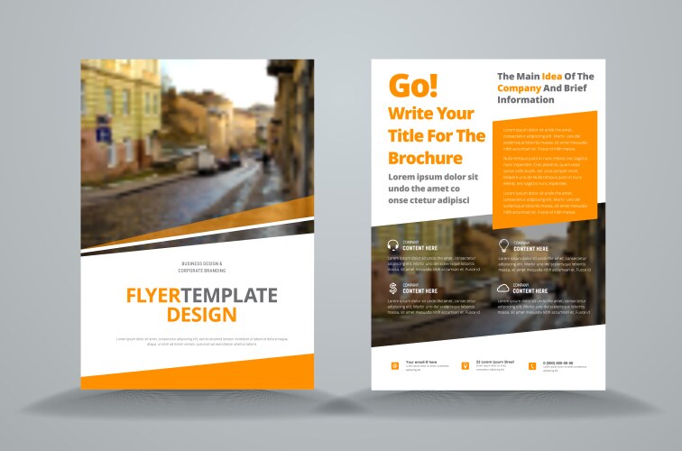 Template of the standard size a flyer Royalty Free Vector