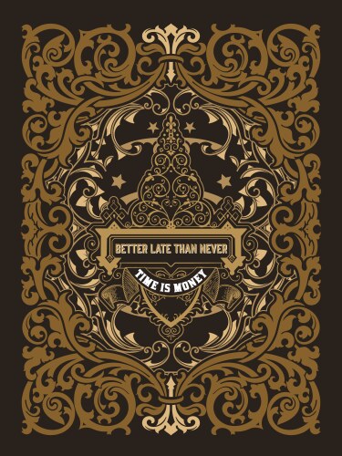 Vintage items - label art nouveau Royalty Free Vector Image