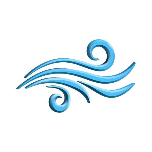 Wind icon cartoon style Royalty Free Vector Image