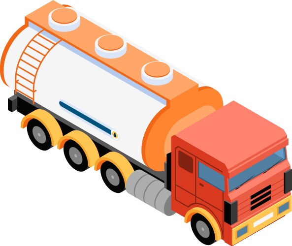 Gas station cistern composition Royalty Free Vector Image