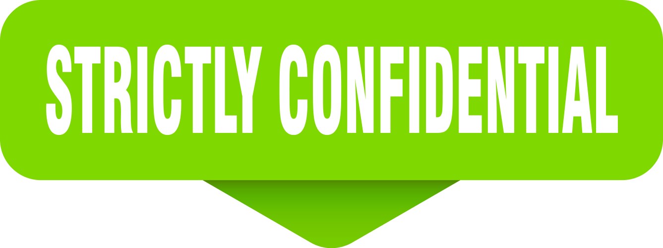 Strictly confidential sticker Royalty Free Vector Image