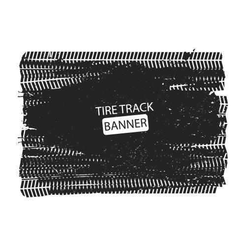 Tire track banners Royalty Free Vector Image - VectorStock