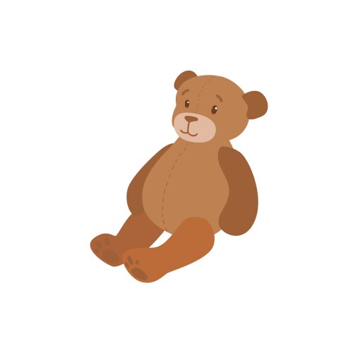 Teddy bear fluffy toy poster Royalty Free Vector Image