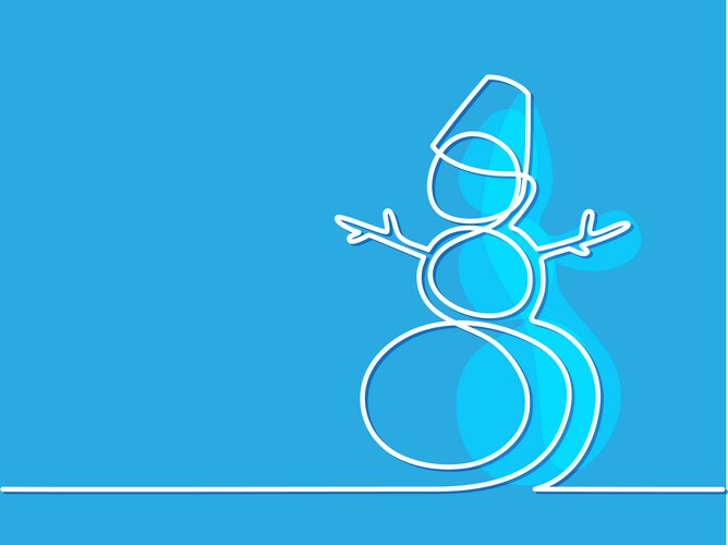 Snowman Line Art Vector Images (over 2,900)