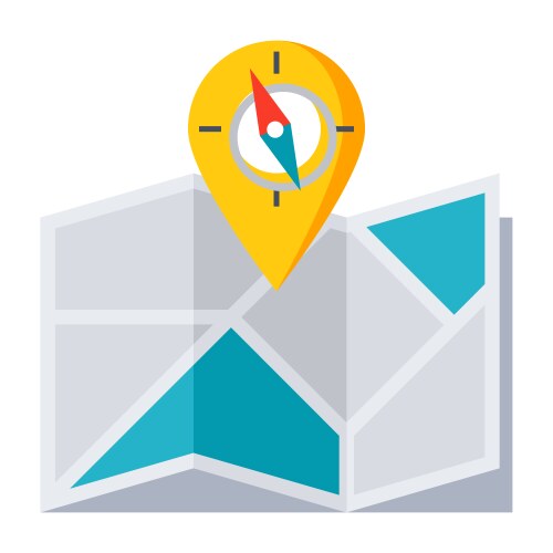 Location pin icon on map Royalty Free Vector Image