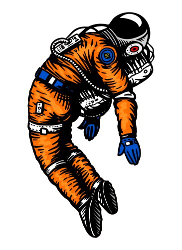 Astronaut spaceman planets in solar system Vector Image