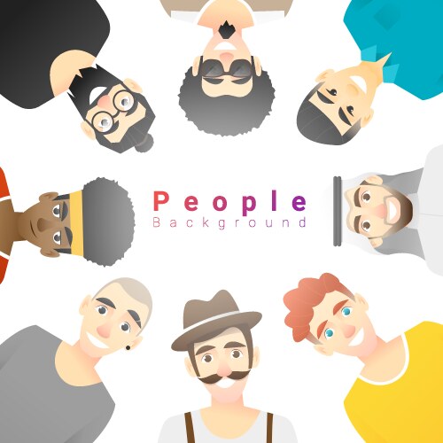 Group multi ethnic men holding empty board Vector Image