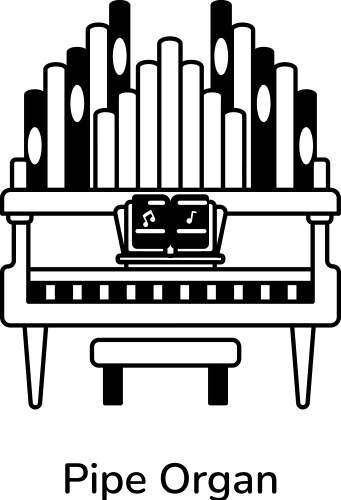 Pipe organ Royalty Free Vector Image - VectorStock