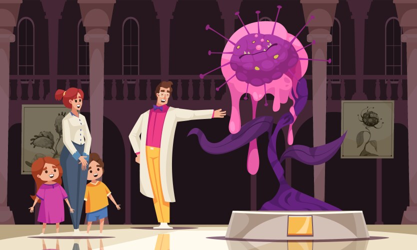 Monster plant landscape ominous fabulous forest Vector Image