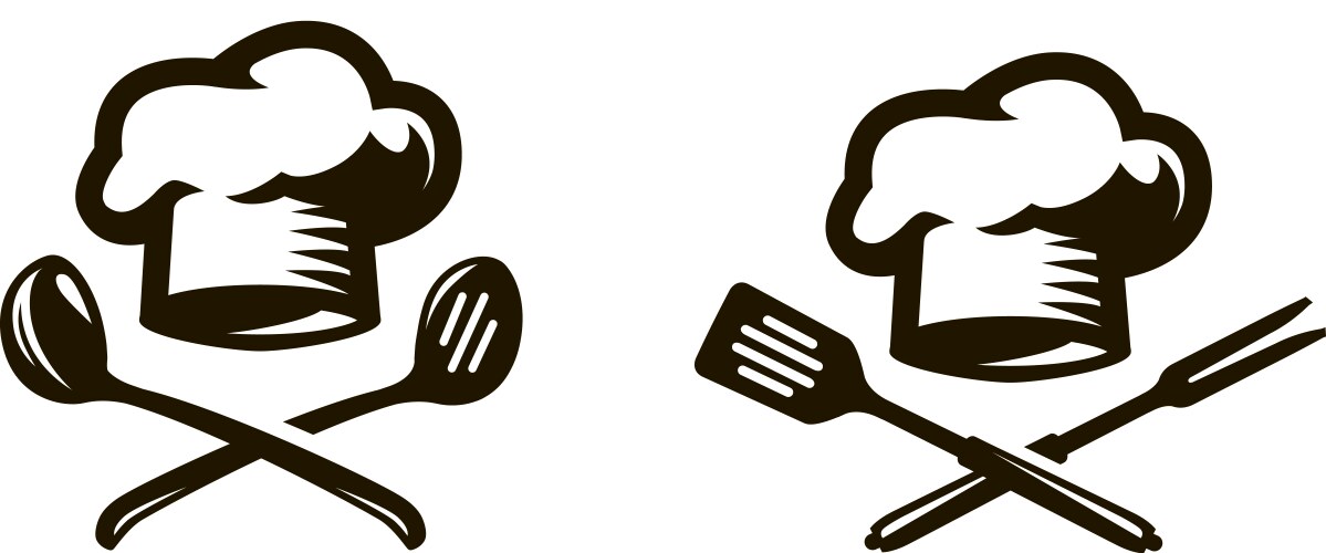 Restaurant logo or label menu food service Vector Image