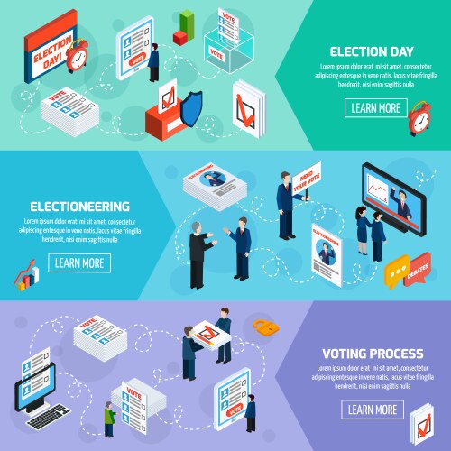 Elections infographic 10 option ui design voting Vector Image