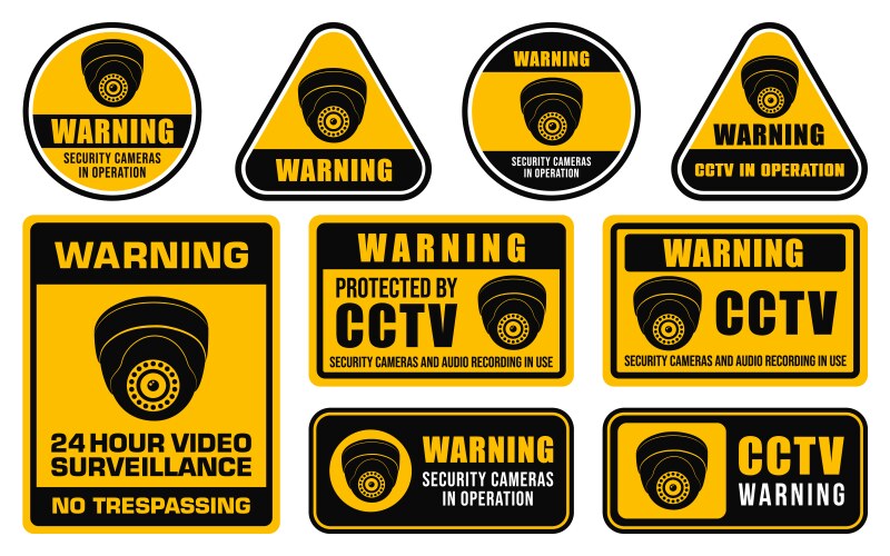 Cctv Warning Vector Images (over 7,300)