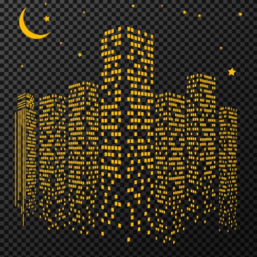 Cityscape abstract windows in perspective view Vector Image