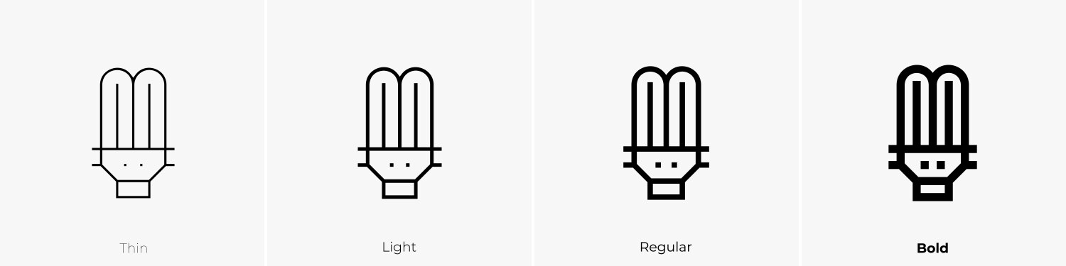 Eco energy icon thin light regular and bold style Vector Image